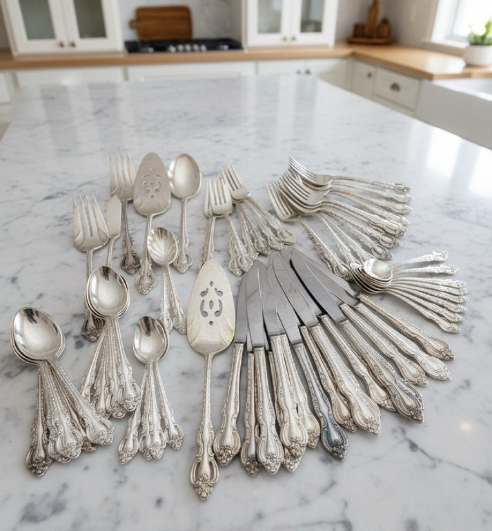 74 Pcs Countess International Silver 1969 Silverplate Flatware Set Clo ...